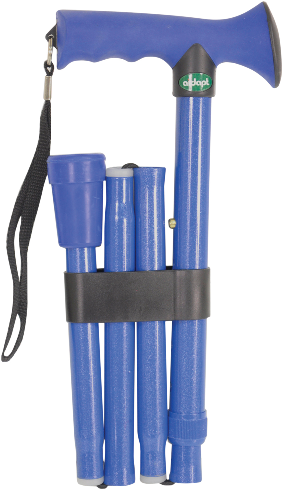 Aidapt | Folding Rubber Handled Walking Stick