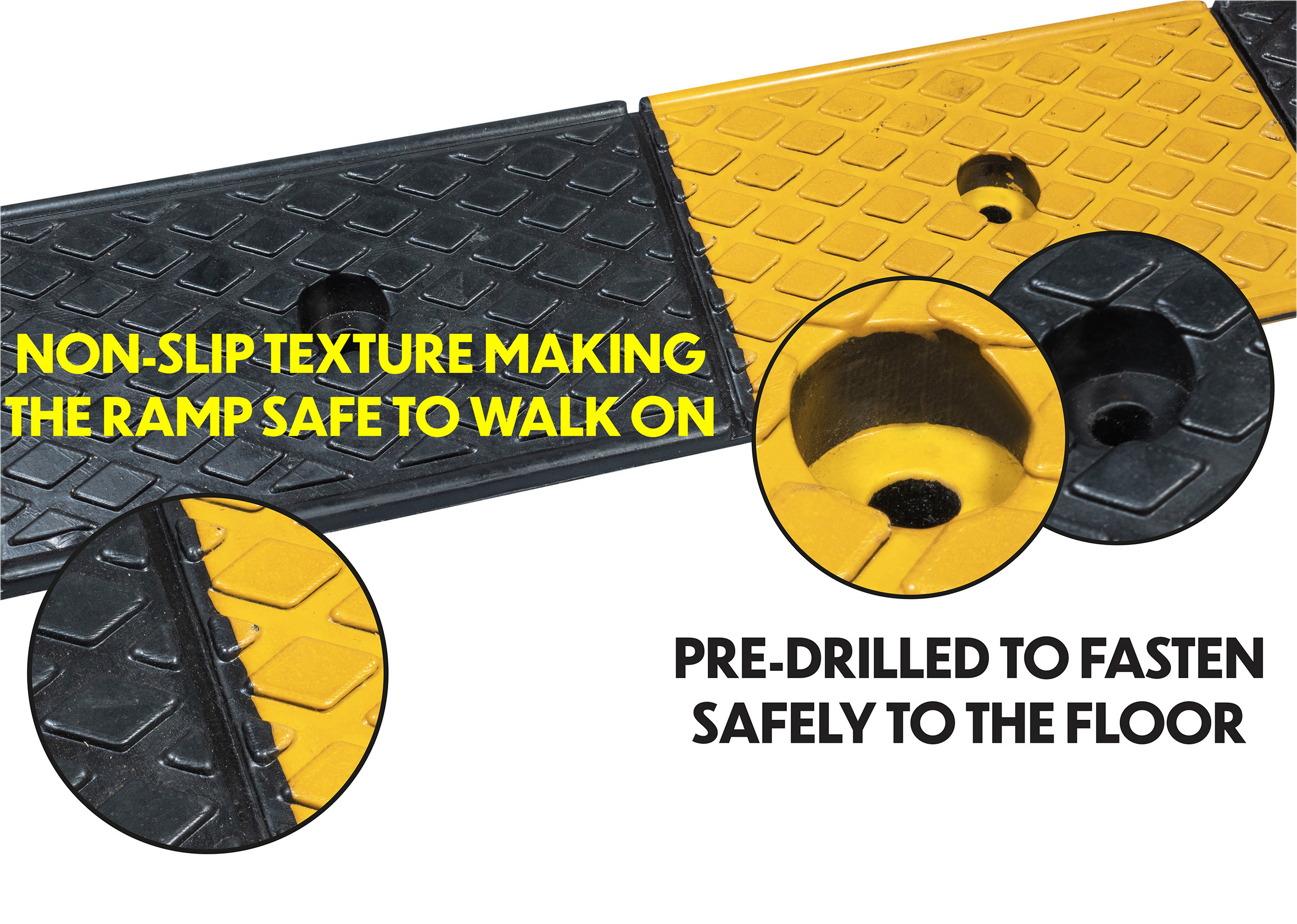 Aidapt | 1.5" High Rubber Threshold Ramp